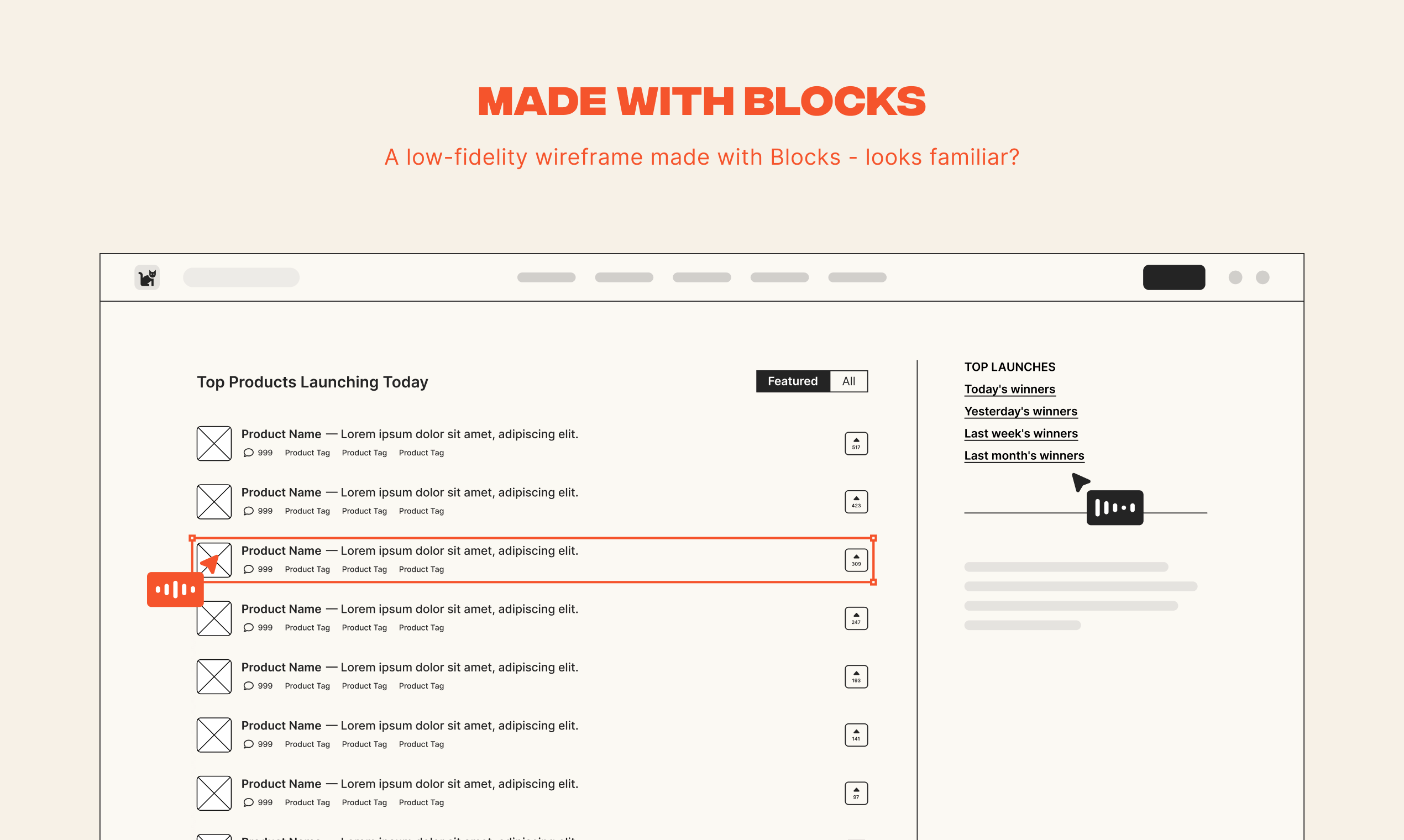 Blocks: Wireframing tool, right in Figma | Prototypr Toolbox