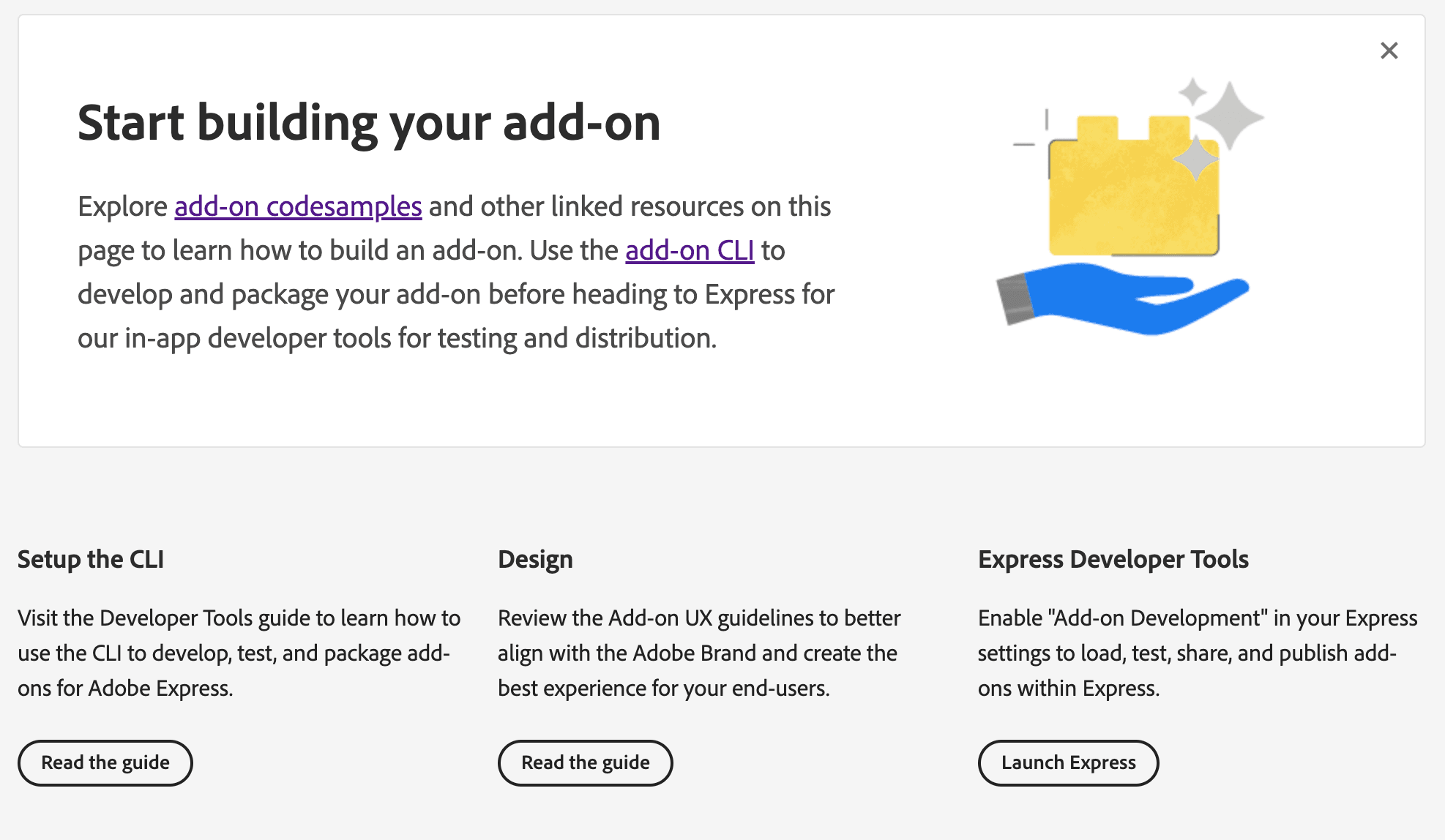 Quickstart for building Adobe Express Add-ons in React.js