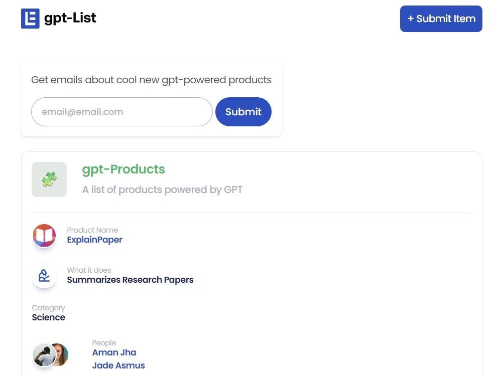 gpt-List - A list of curated GPT-powered tools | Prototypr Toolbox