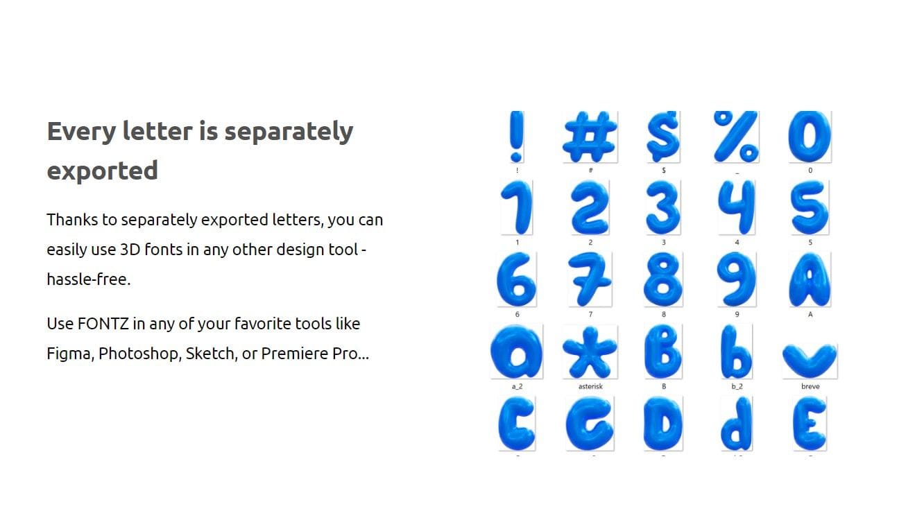 FONTZ - Collection of 3D fonts | Prototypr Toolbox