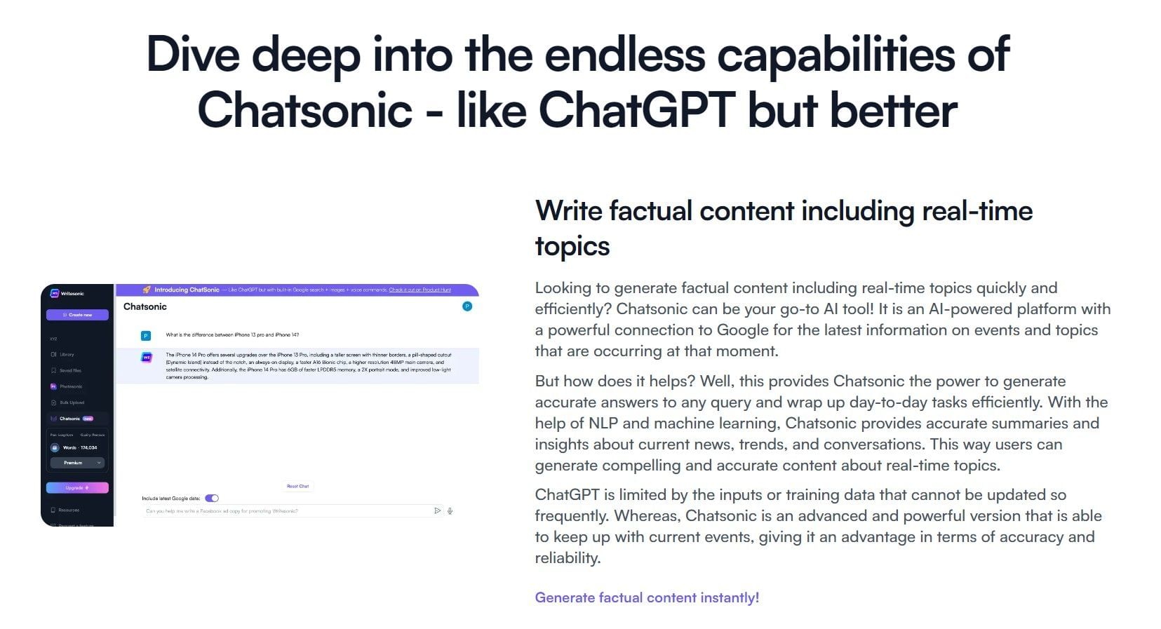 ChatSonic - ChatGPT but with real-time data, images & voice search | Prototypr Toolbox