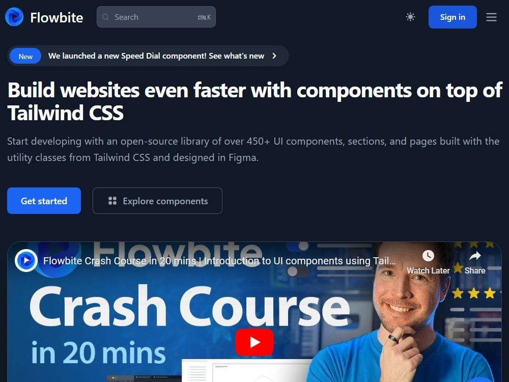 Flowbite 2.0 - Open-source Tailwind CSS UI library | Prototypr Toolbox