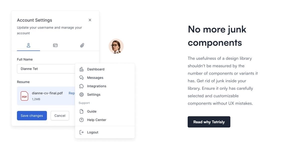 Tetrisly Design System - Figma component library and plugin | Prototypr ...