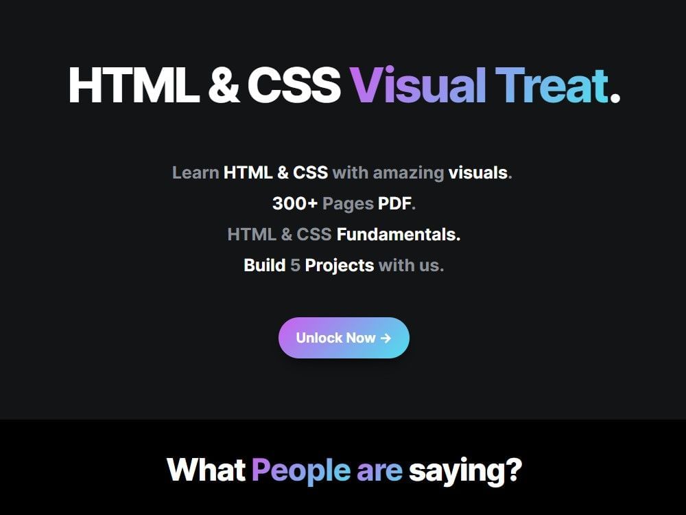 HTML & CSS Visual Treat - An e-book to learn HTML & CSS visually ...