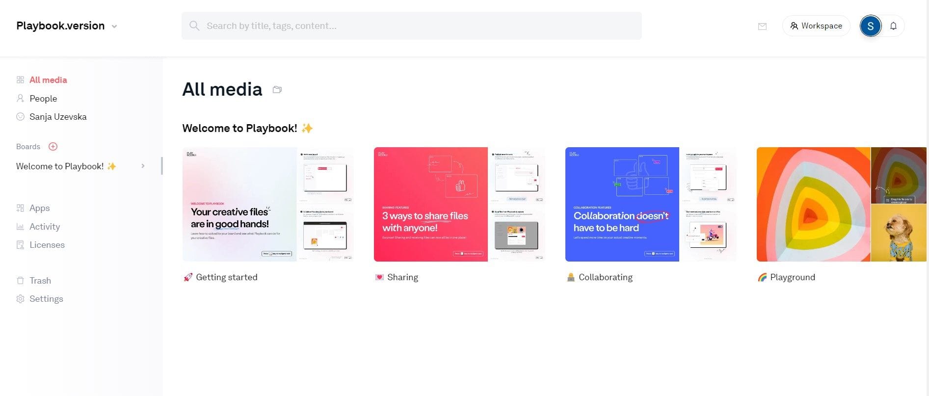 Playbook - Visual Cloud Storage for Creatives | Prototypr Toolbox
