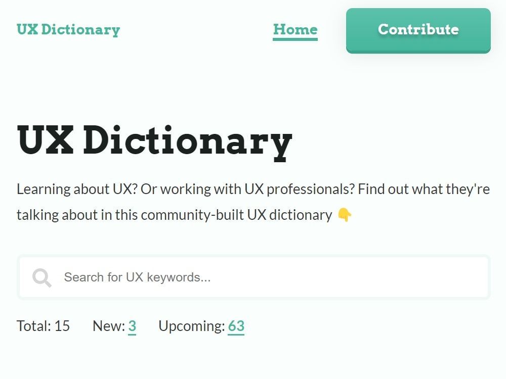 UX Dictionary - Community-driven UX resource | Prototypr Toolbox