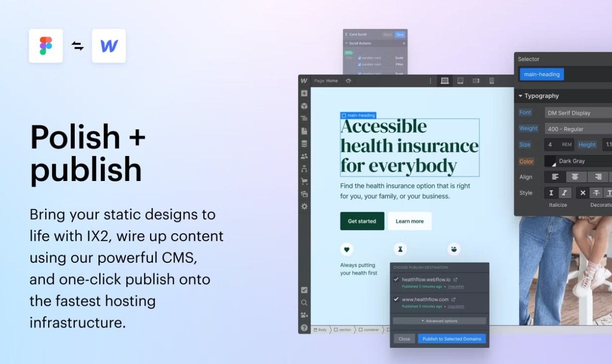 Figma to Webflow plugin - A simple design-to-code tool | Prototypr Toolbox