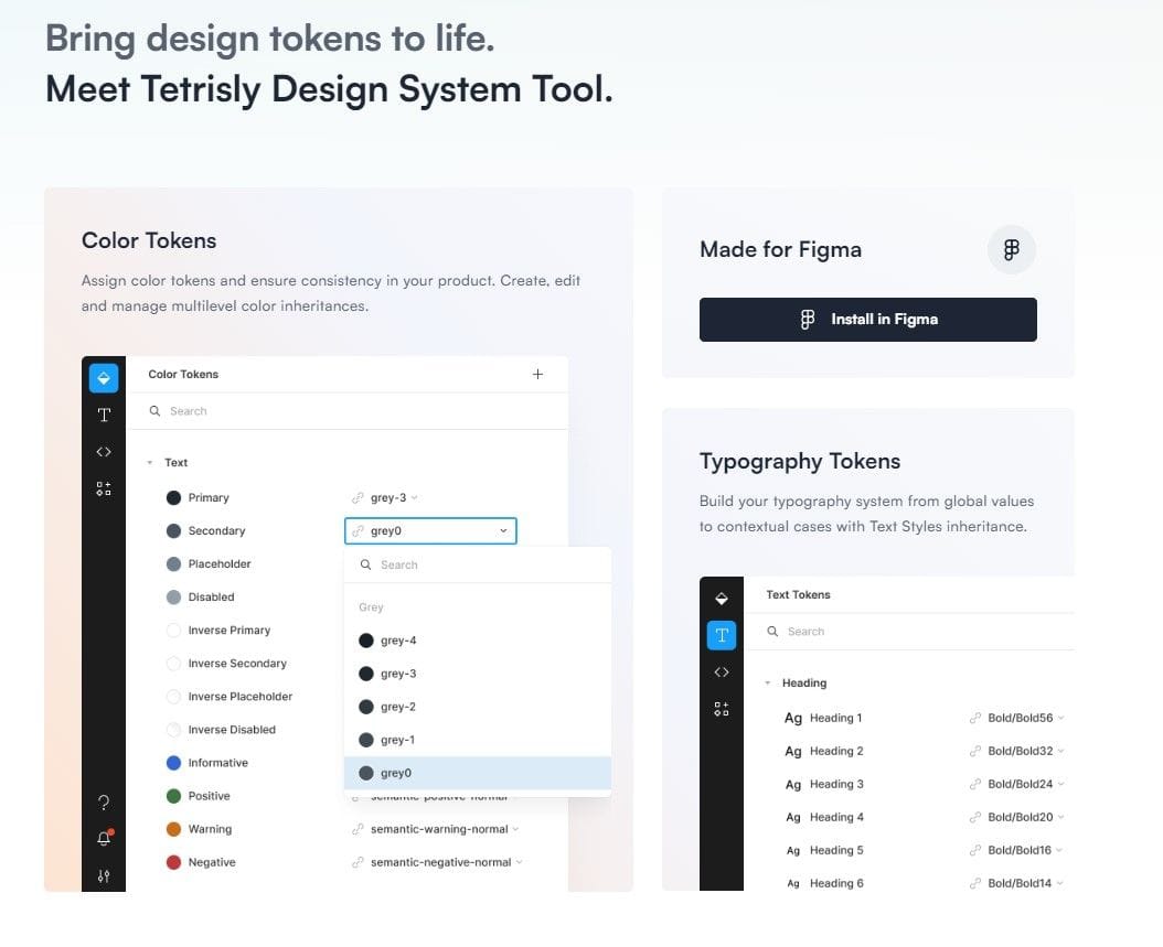 Tetrisly Design System - Figma component library and plugin | Prototypr Toolbox