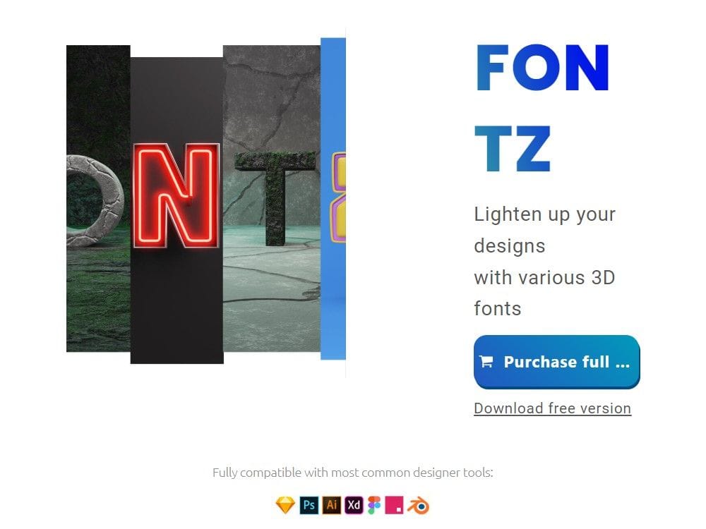 FONTZ - Collection of 3D fonts | Prototypr Toolbox