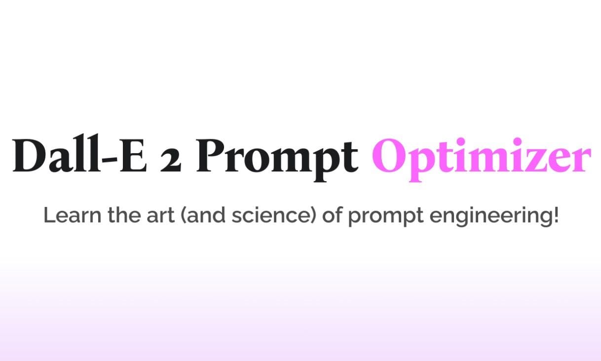 Dall-E 2 Prompt Optimizer - Write better AI prompts | Prototypr Toolbox