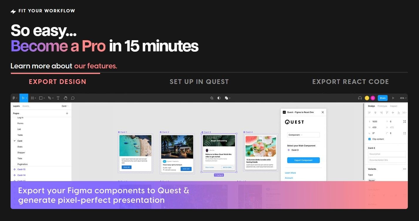 Quest Components - Build React components fast | Prototypr Toolbox
