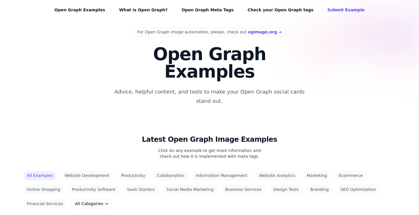 Open Graph Examples | Prototypr Toolbox
