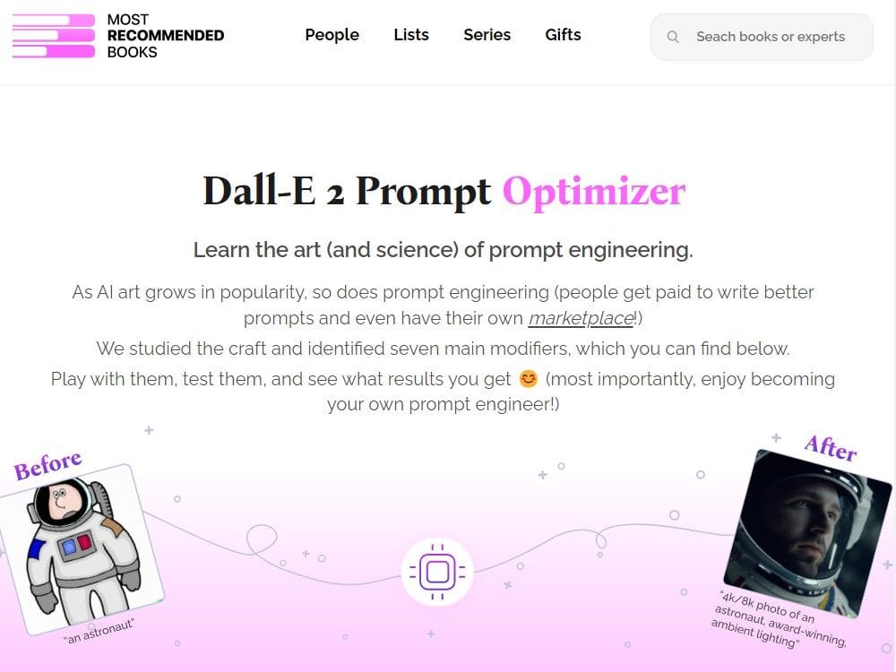 Dall-E 2 Prompt Optimizer - Write better AI prompts | Prototypr Toolbox
