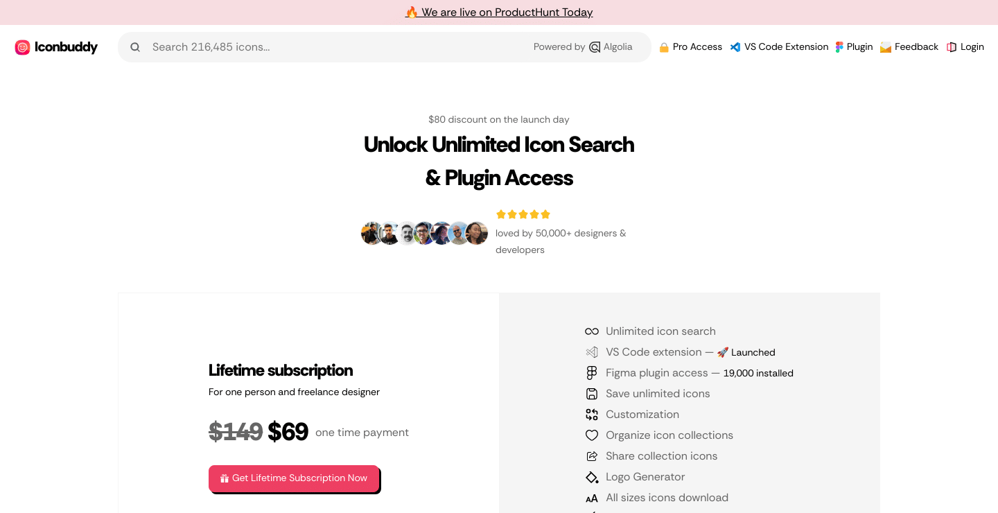 Iconbuddy — 200K+ open source free svg icons | Prototypr Toolbox