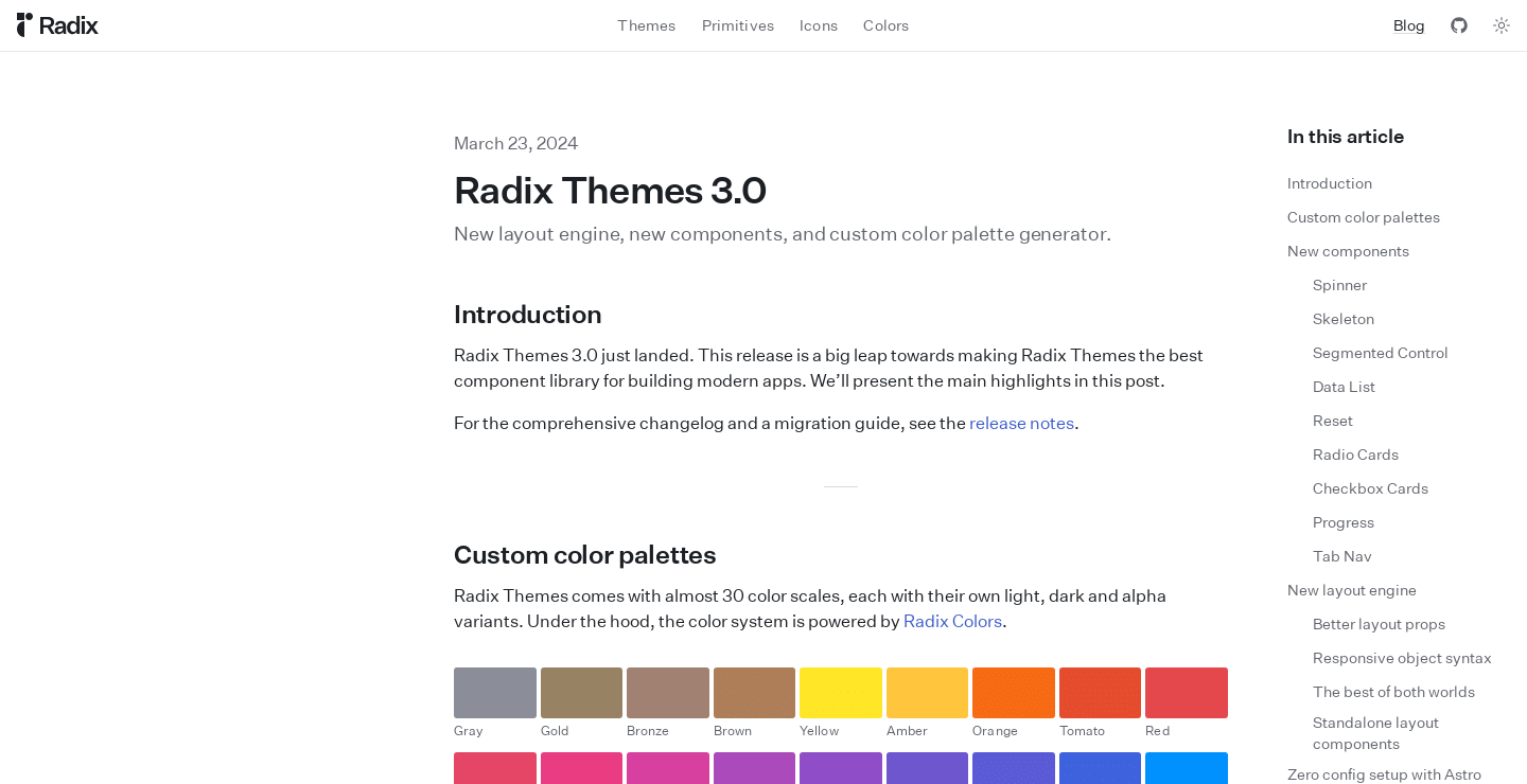 Radix Themes 3.0 – New layout engine, components, and custom color ...