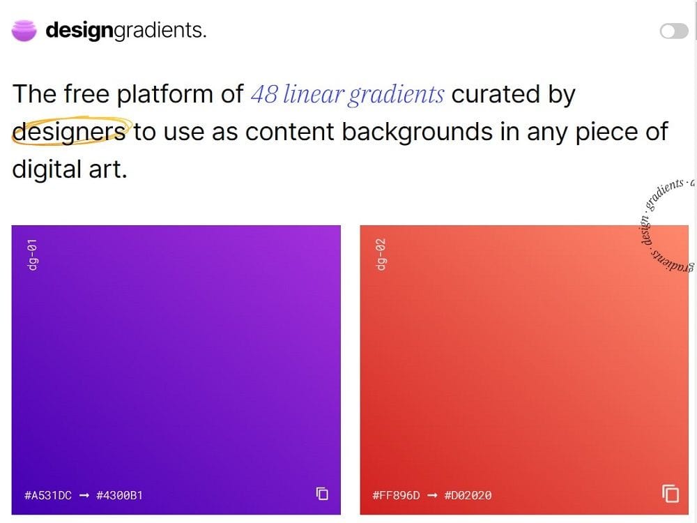 Design Gradients | Prototypr Toolbox