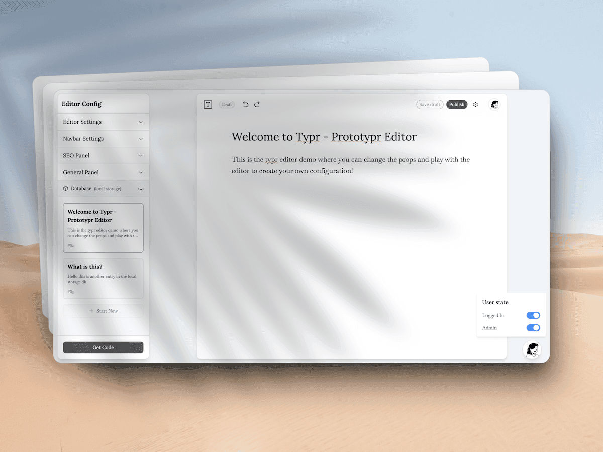Typr Editor - Open-source publisher for built with Tiptap | Prototypr Toolbox