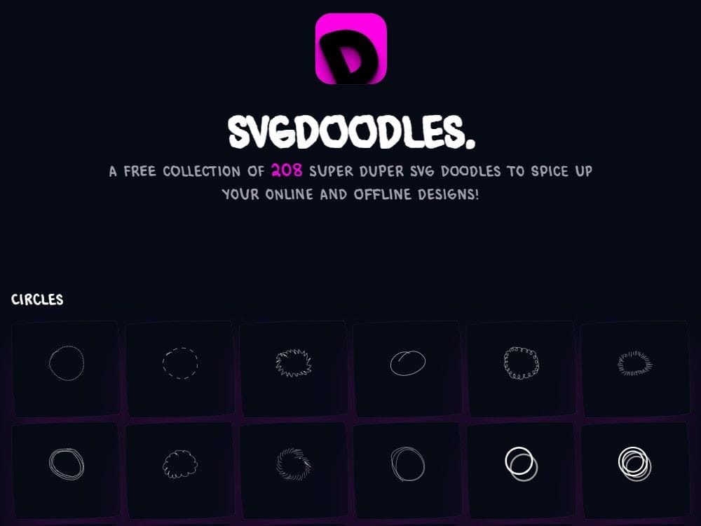 SVG Doodles - A collection of hand-made SVG Doodles | Prototypr Toolbox