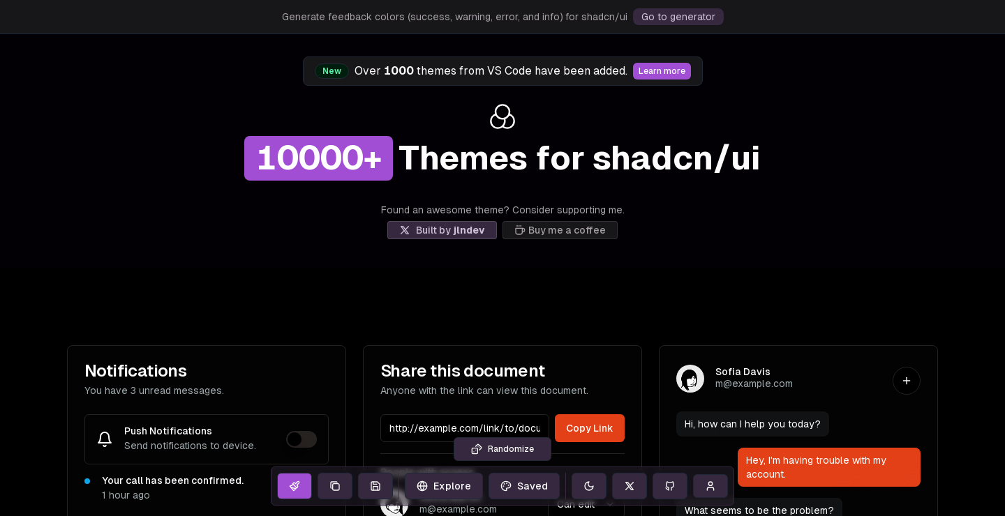 10000+ Themes for shadcn/ui | Prototypr Toolbox