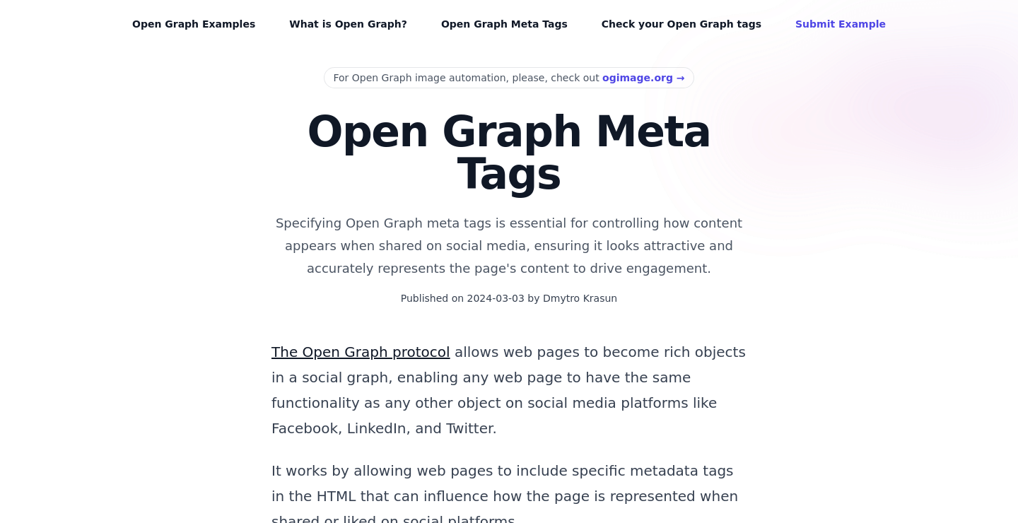 Open Graph Examples | Prototypr Toolbox