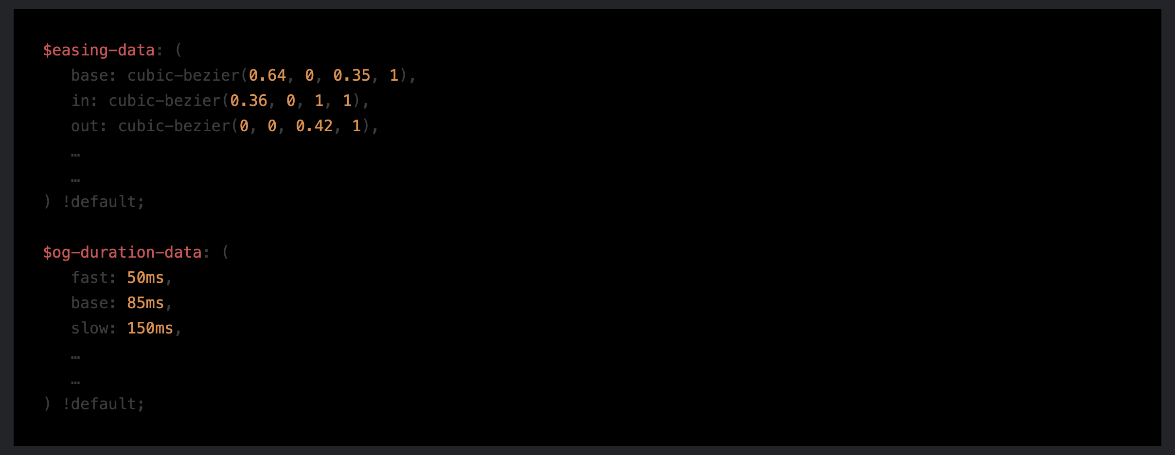 Animation/Motion Design Tokens for Complex Design Systems